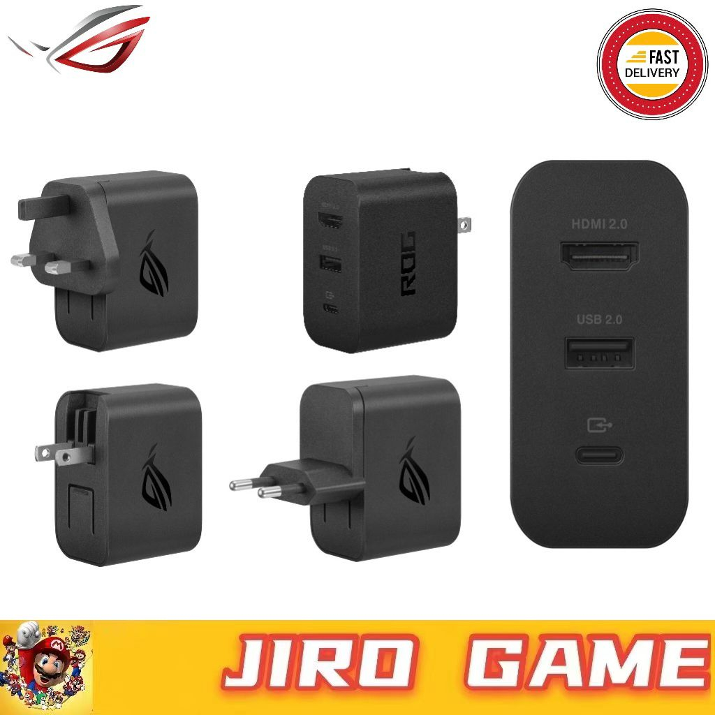 ROG Ally 65W Gaming Charger Dock 3 Pins Malaysia Plug [1 Year ASUS ...