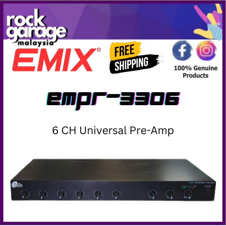 Emix EMPR-3306 CH Universal Pre-Amp ( EMPR 3306 / EMPR3306 ) | Shopee ...