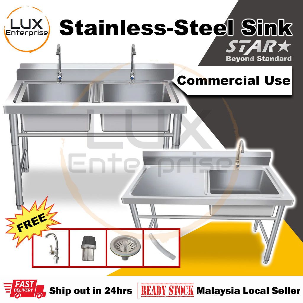 🔥𝐑𝐄𝐀𝐃𝐘 𝐒𝐓𝐎𝐂𝐊🔥𝐒𝐇𝐈𝐏 𝐈𝐍 𝟐𝟒𝐇𝐫𝐬🔥 Sink Stainless Steel Commercial 1 / 2 / 3 ...