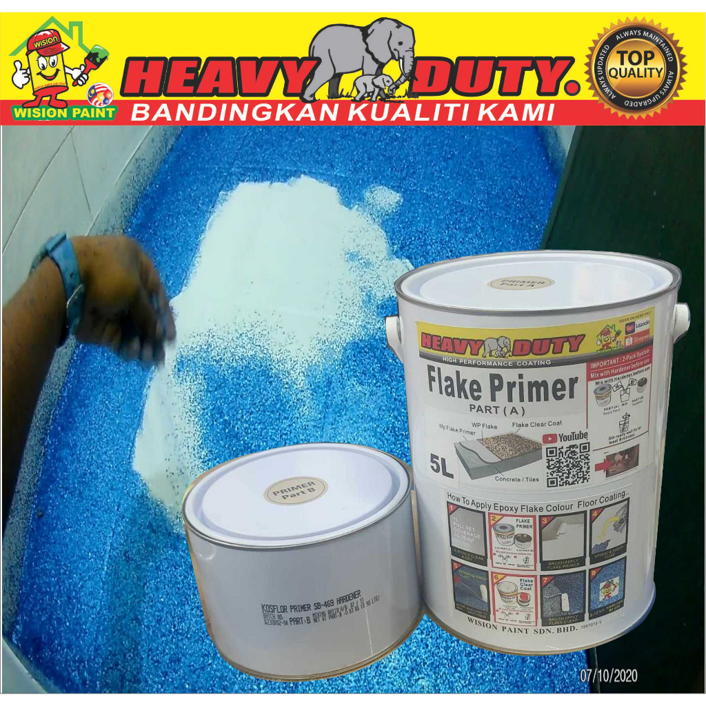 5L ( WP FLAKE PRIMER EPOXY ONLY ) Waterproofing For Toilet Leaking FOR ...
