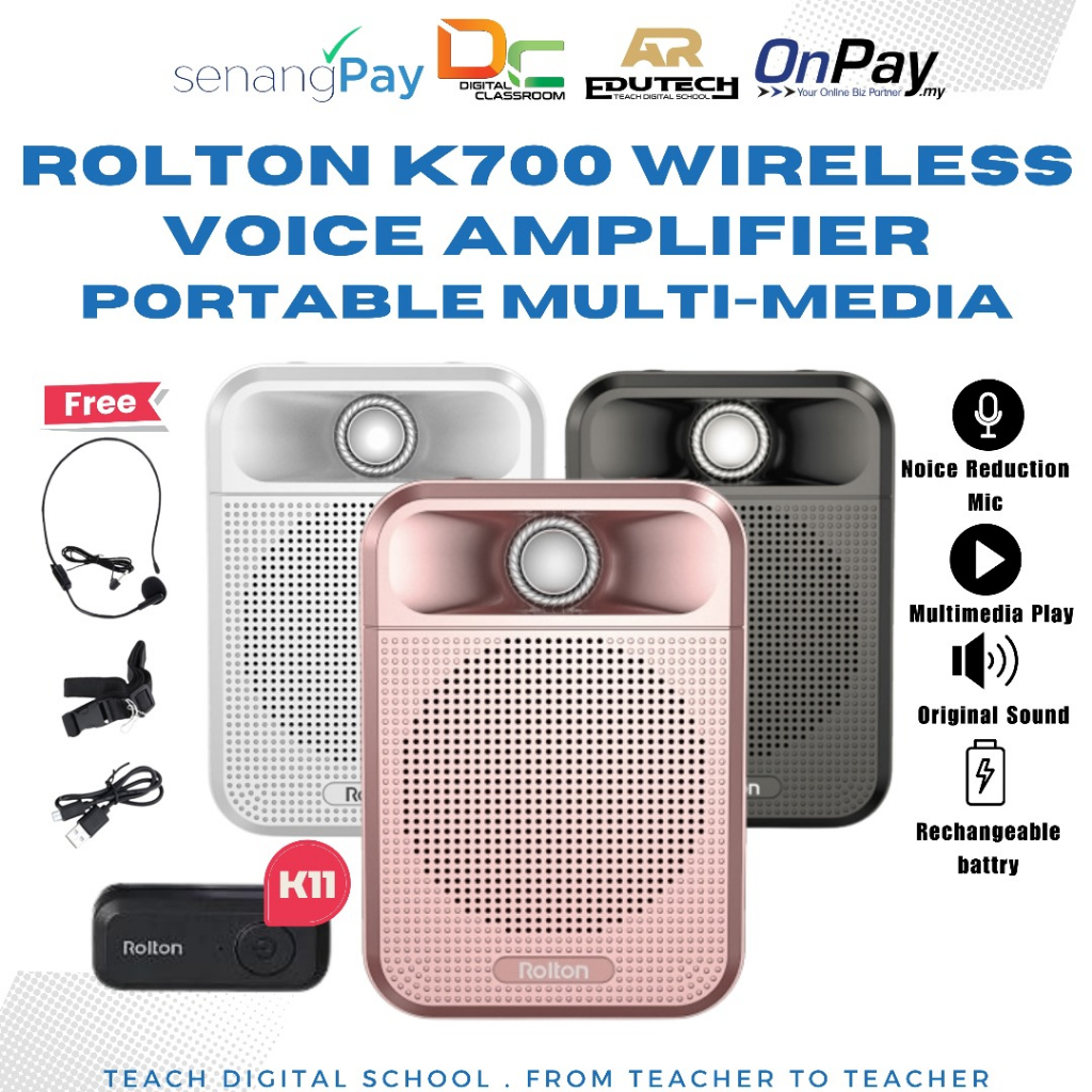 ROLTON K700 Portable Mic with Speaker | Shopee Malaysia