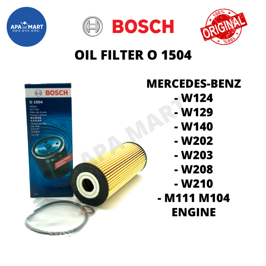Genuine Bosch Oil Filter O1504 0986AF1504 for Mercedes-Benz W124, W129 ...