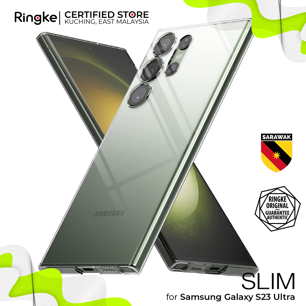 RINGKE® SLIM Clear Samsung Galaxy S23 Ultra Non-Yellowing Ultimate Thin ...