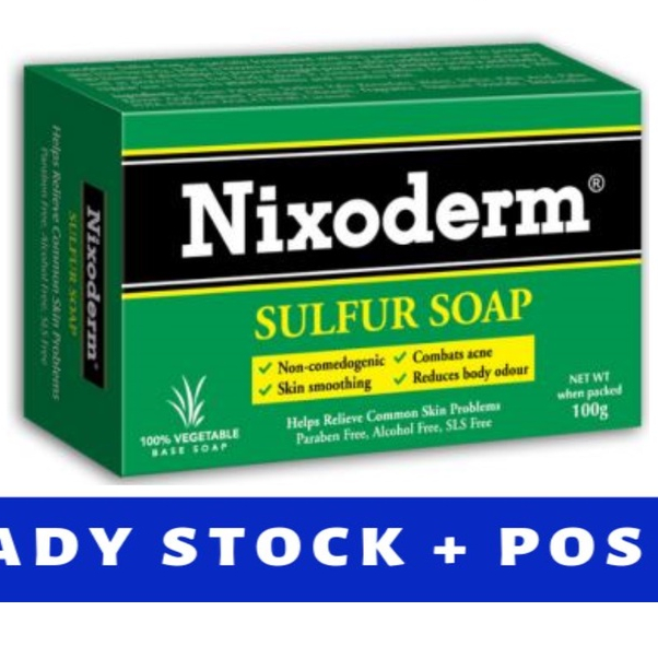 NIXODERM SULFUR SOAP 100G [EXP 30.11.2024] ACNE PIMPLE RASHES ECZEMA ...