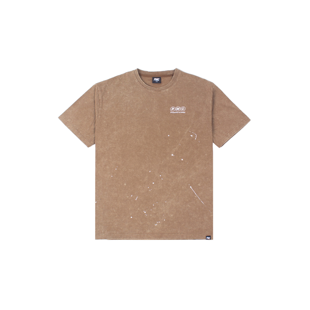 PMC Production Logo Stone Washed Tee Brown | Shopee Malaysia
