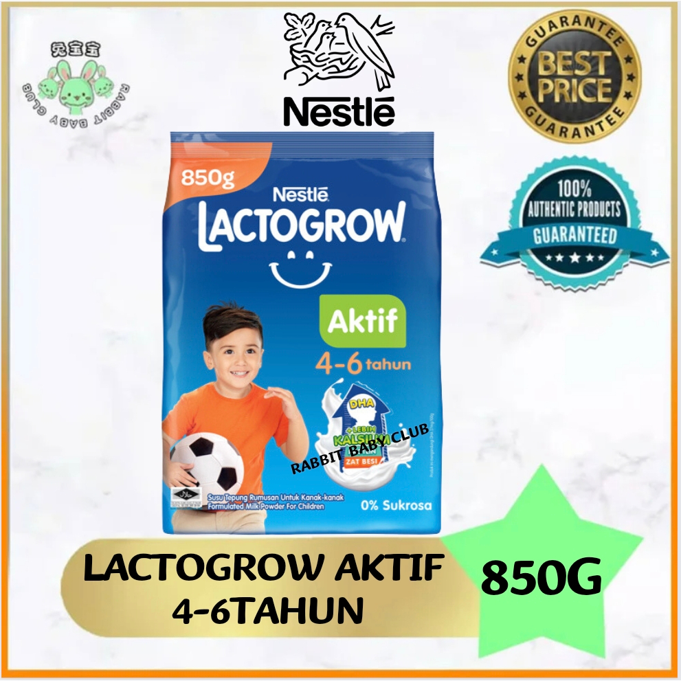 Nestle Lactogrow Aktif 4-6 Years (850g) | Shopee Malaysia