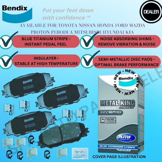 BENDIX DISC BRAKE PAD (FRONT) FOR PERODUA MYVI [M30, SE] '05-10YR ...