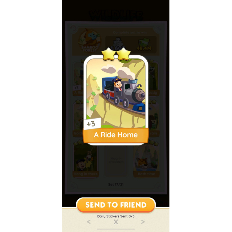 MONOPOLY GO STICKER (A RIDE HOME) | Shopee Malaysia