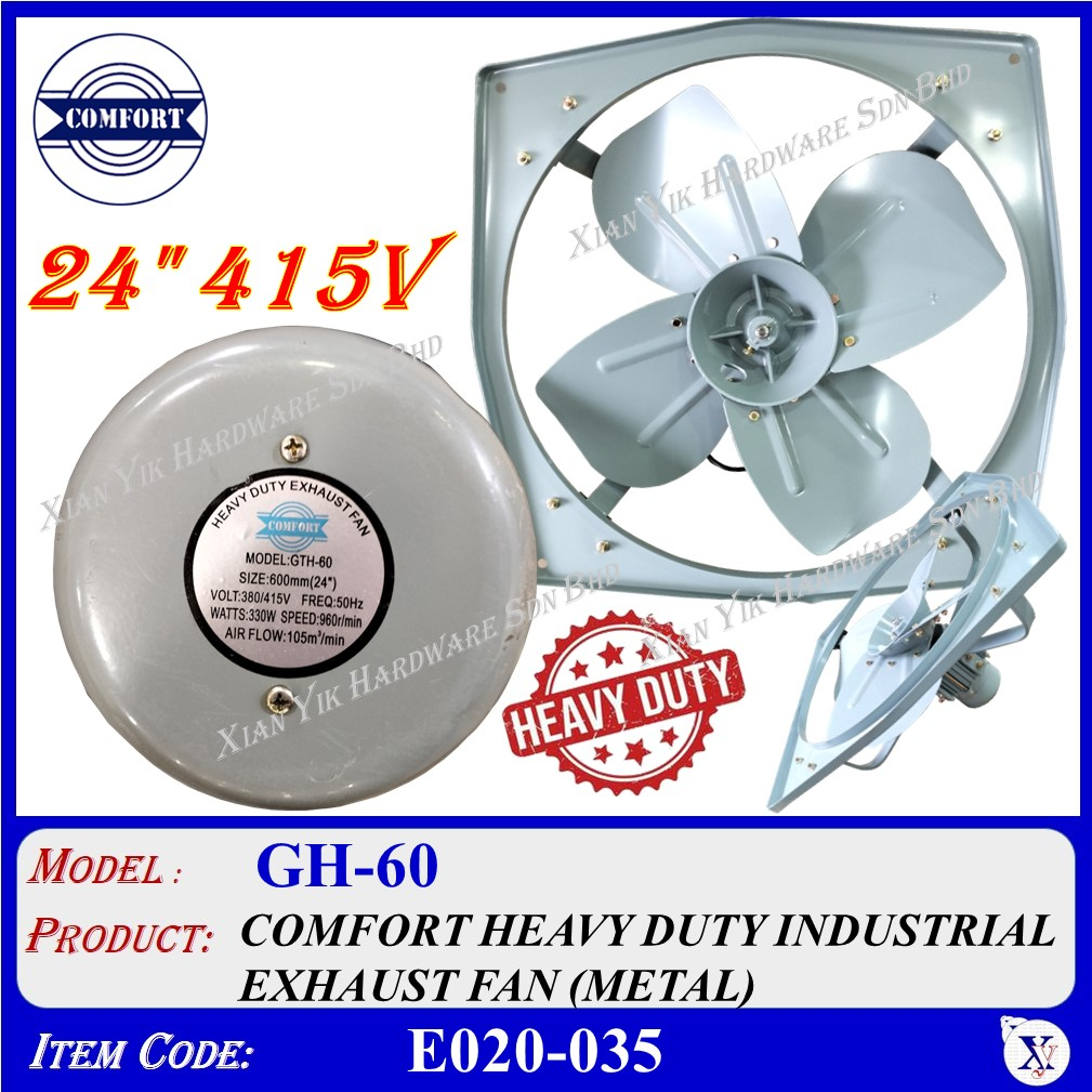 (230V / 415V) COMFORT HEAVY DUTY INDUSTRIAL WALL EXHAUST FAN (METAL) / COMFORT INDUSTRIAL ...