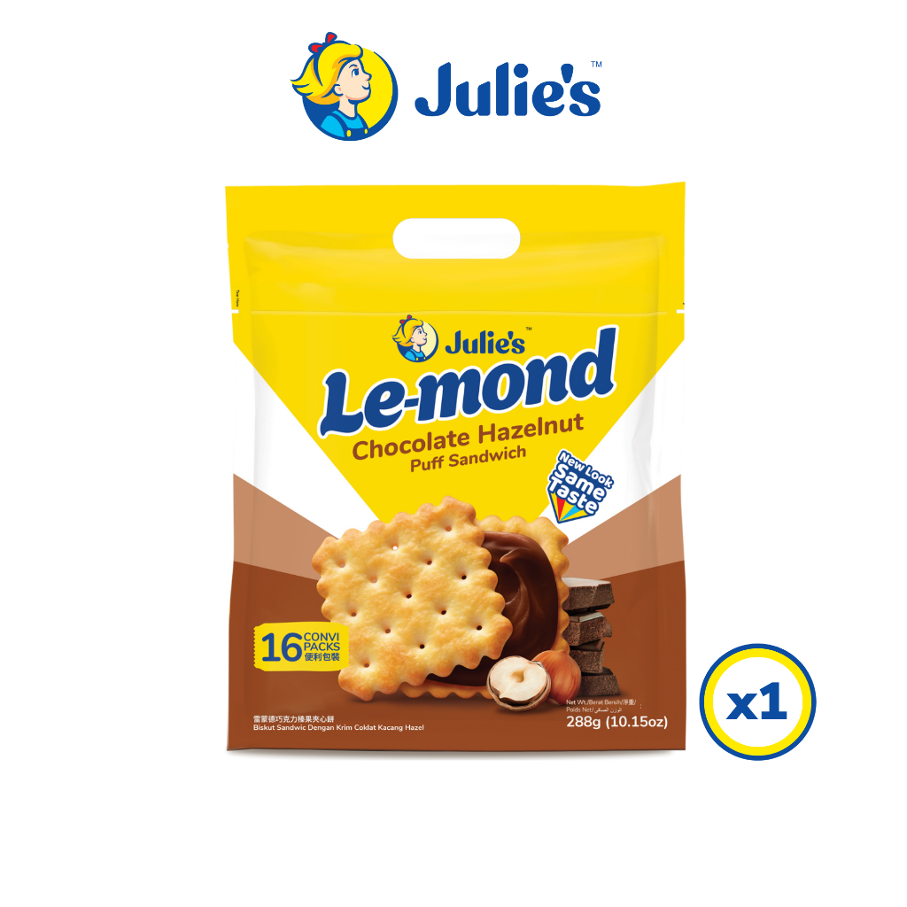 Julie's Le-mond Chocolate Hazelnut Puff Sandwich (288g x 1 Pack ...