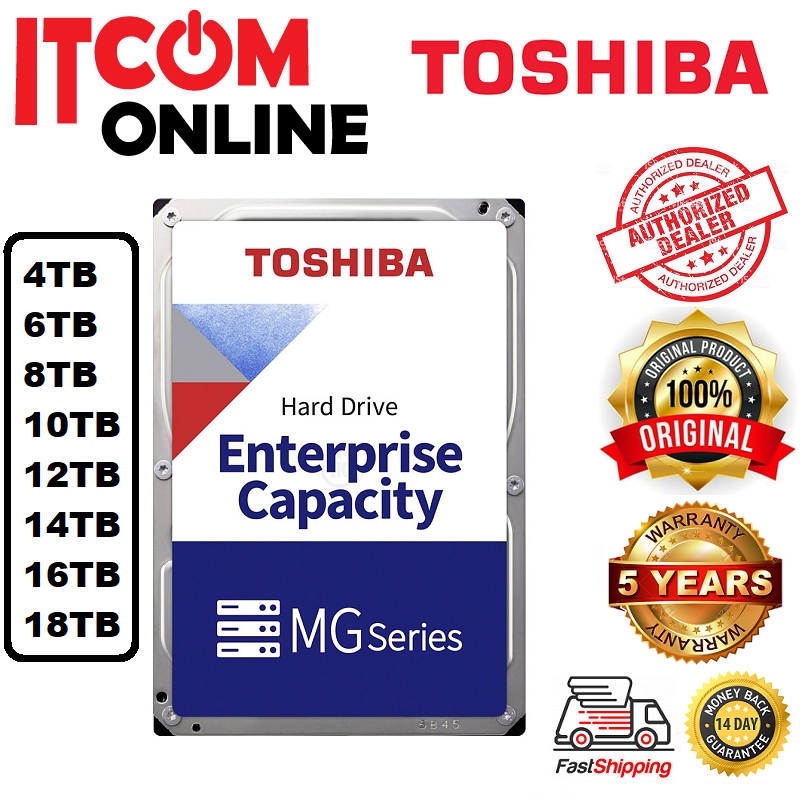 TOSHIBA ENTERPRISE MG SERIES 4TB 6TB 8TB 10TB 12TB 14TB 16TB 18TB 20TB 7200RPM SATA III DESKTOP ...
