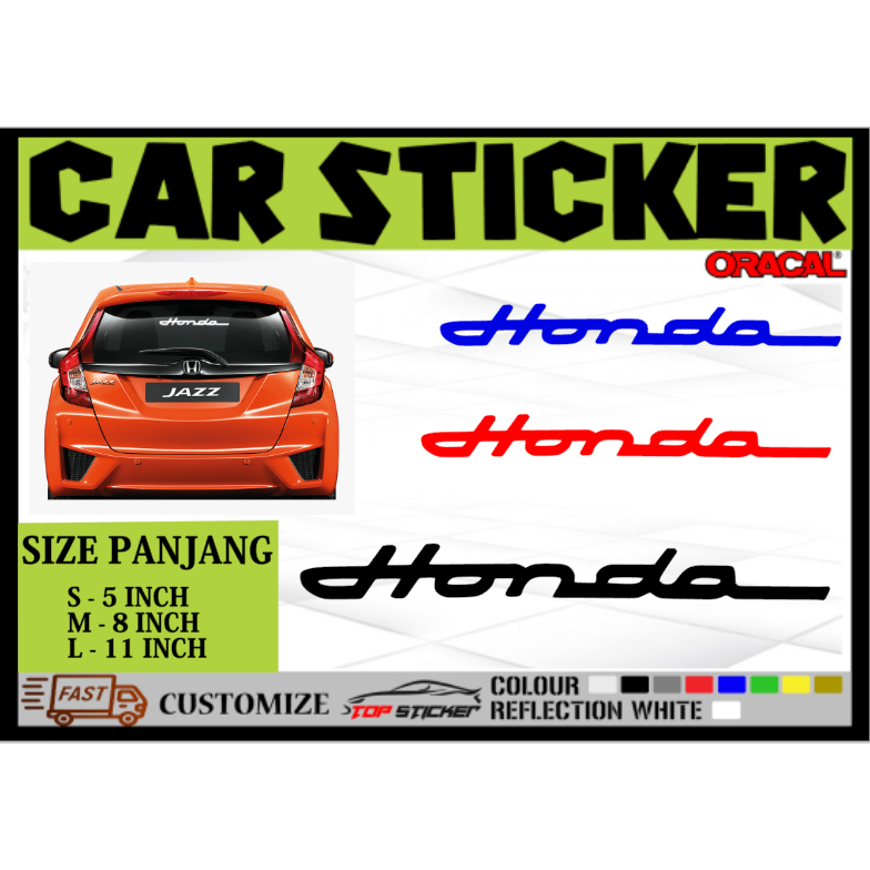 HONDA NEW LOGO STICKERS DECAL CUTTING NEW DESIGN | Shopee Malaysia