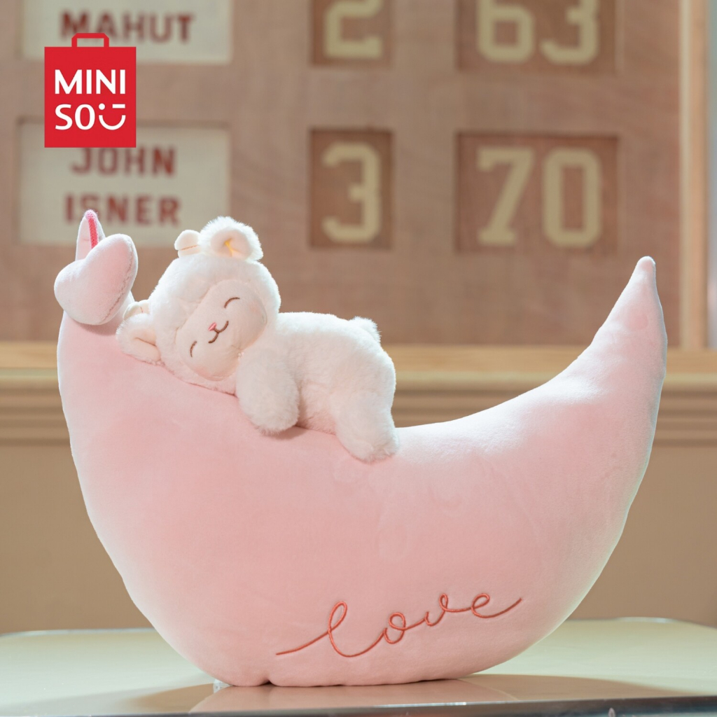 Miniso Lamb BAA Series Warm White Lamb Plush Toy Moon | Shopee Malaysia