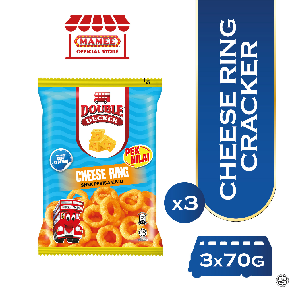 Double Decker Cheese Ring Cracker (3 Packs x 70g) | Shopee Malaysia