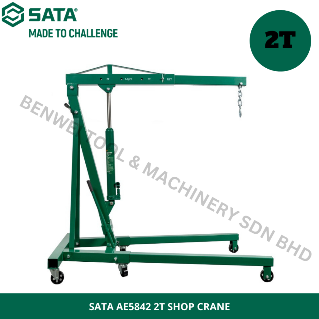 (D5) SATA AE5842 2T SHOP CRANE / SATA HYDRAULIC FOLDING ENGINE CRANE 2 ...