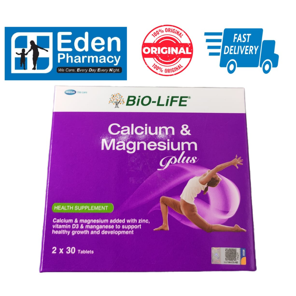 Bio-Life Calcium & Magnesium Plus ( 30 tablets x 2 ) BIOLIFE CALCIUM ...
