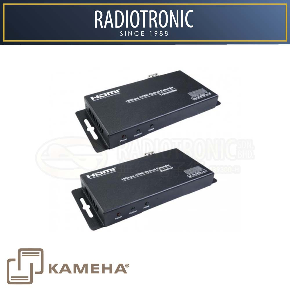 HDMI EXTENDER V2.0 OVER OPTICAL FIBER (TRANSMITTER + RECEIVER) KA132 ...