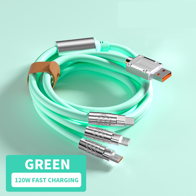 120W 6A Super Fast Charge Cable iPhone Liquid Silicone Cable Quick ...