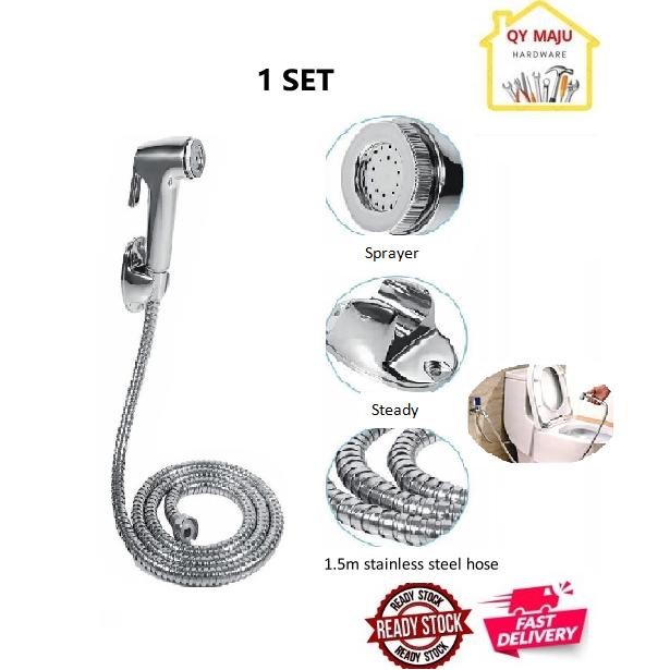 Bathroom Bidet/Hand Shower Spray Set/PRESS SPRAY SET （1Set) | Shopee ...