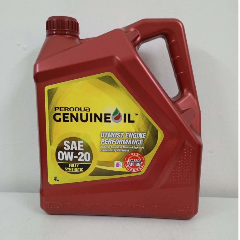NEW PACKING PERODUA SAE 0W-20 FULLY SYNTHETIC ENGINE OIL (4L) | Shopee ...