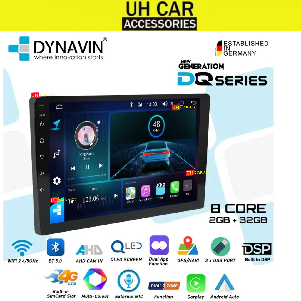 Dynavin DQ Series With 4G/CarPlay/DSP/Android Auto (Octa-Core 2GB RAM ...