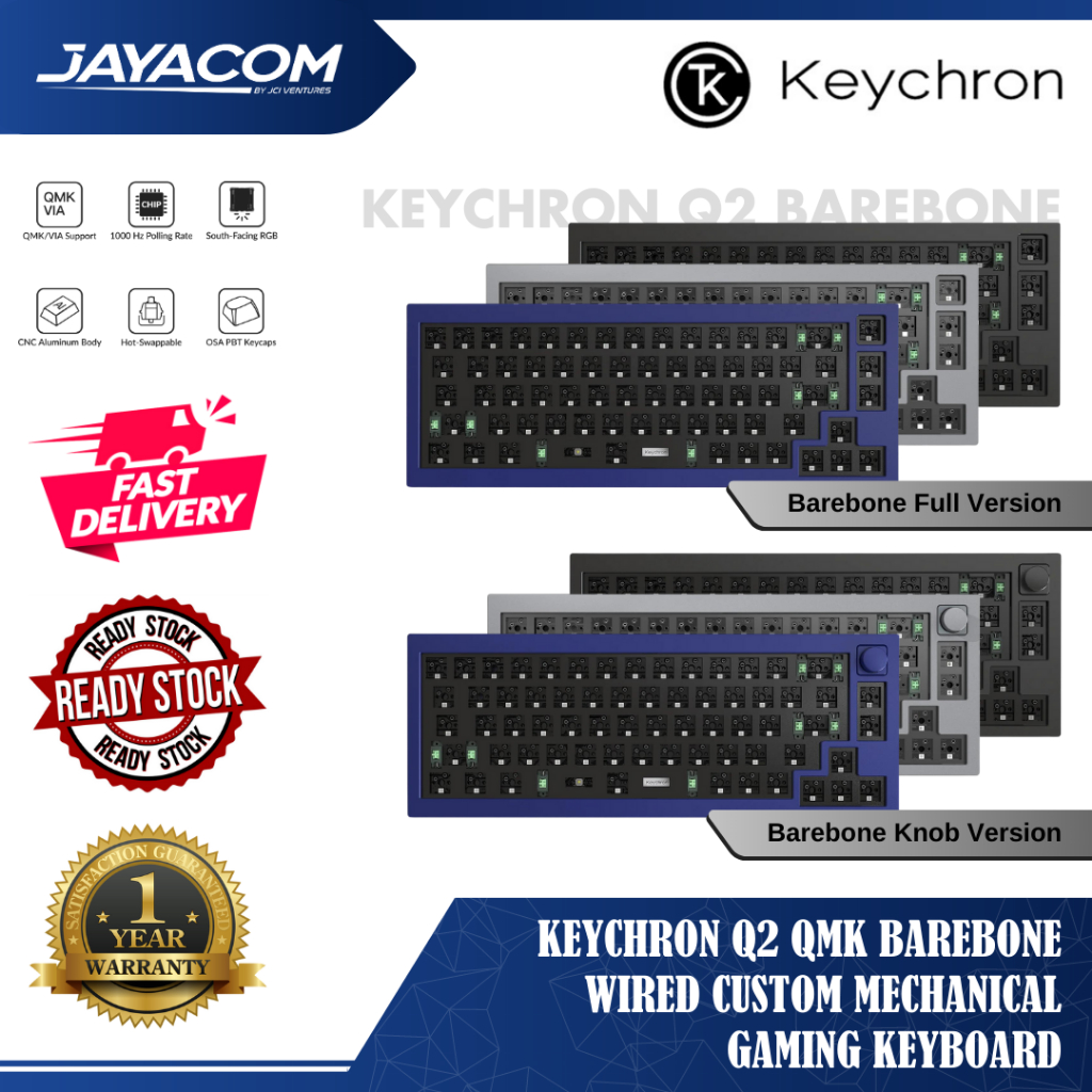 [PROMO] Keychron Q2 QMK Barebone Wired Custom Mechanical Gaming ...