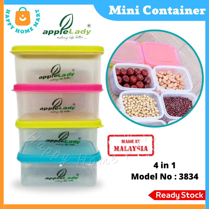HHM 4 In 1 Mini Container 3834 AppleLady Food Storage Box Condiment ...