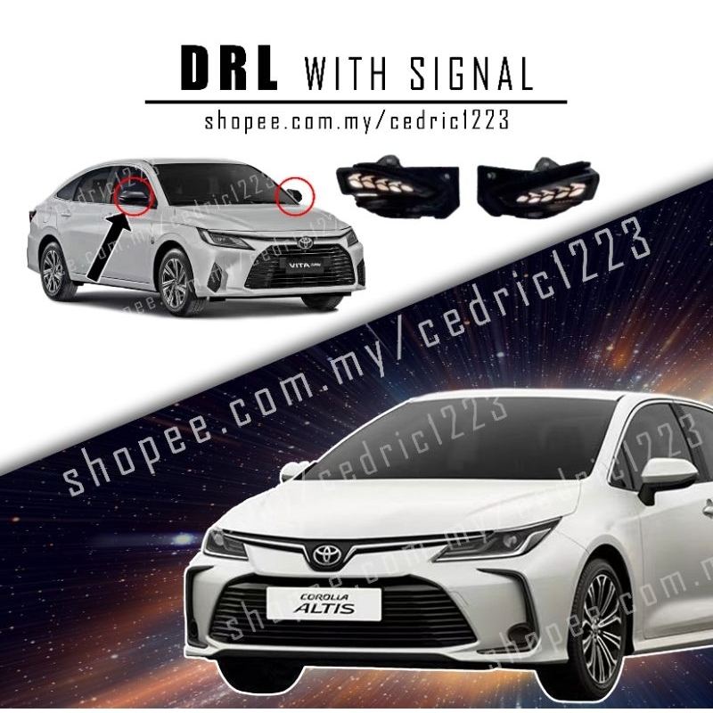 Toyota Vios/Altis DRL Turning light 3 in 1 | Shopee Malaysia
