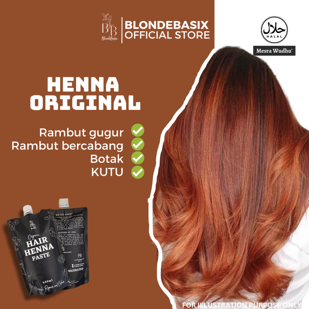 INAI RAMBUT | HAIR HENNA | ANTI KELEMUMUR & RAMBUT GUGUR | Shopee Malaysia