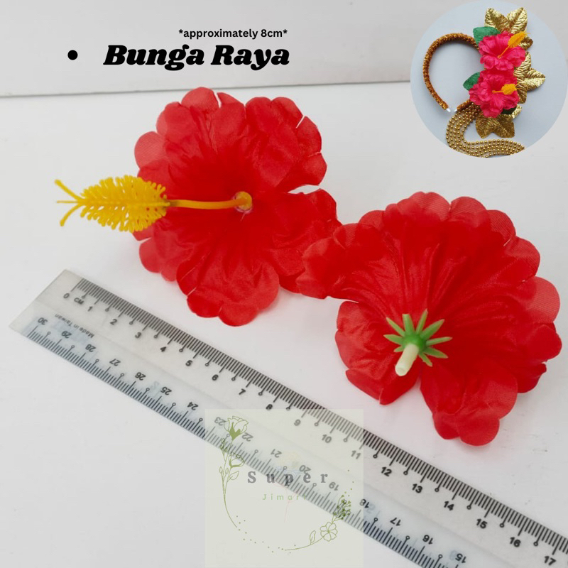 Ready Stock Artificial Bunga Raya Hibiscus 🌺 / Bunga Sanggul Lintang ...