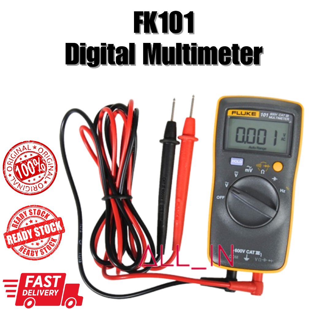 FLUKE 101 Palm Size Digital Multimeter 600V | Shopee Malaysia