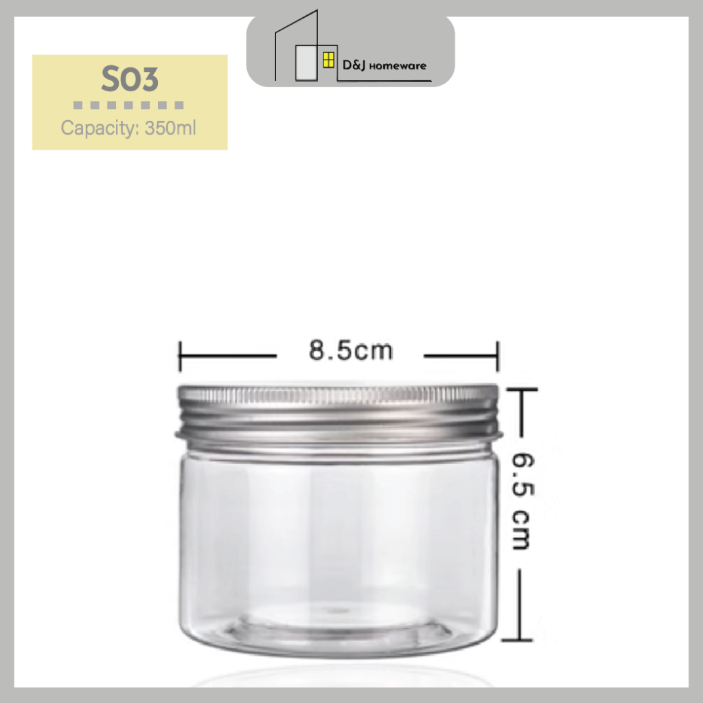 Plastic Container with Lid Seal / Food Storage Jar Bottle Cookies ...