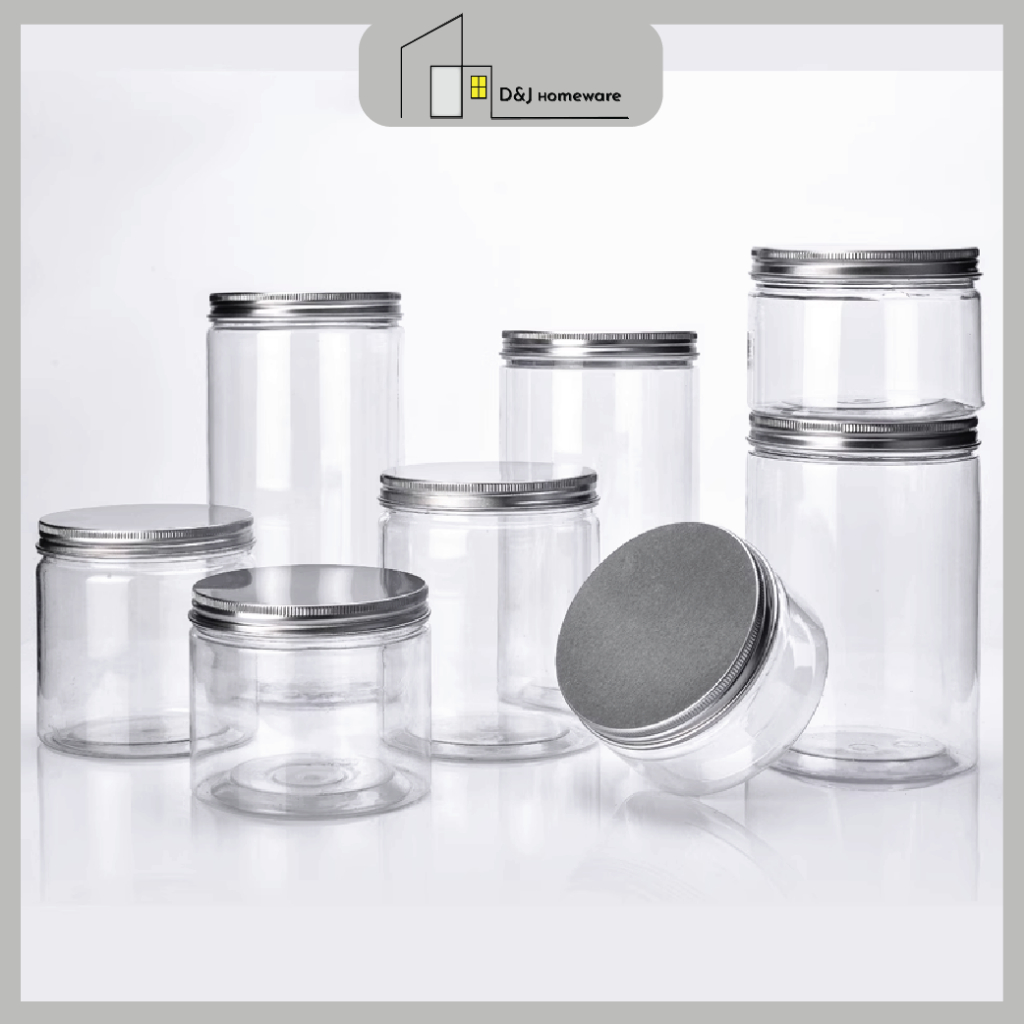 Plastic Container with Lid Seal / Food Storage Jar Bottle Cookies ...
