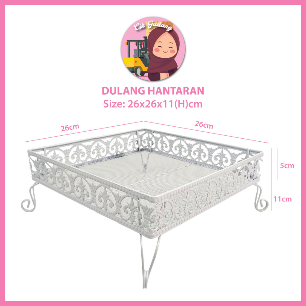DULANG HANTARAN Perkahwinan Besi / Square Iron Gift Tray Wedding Kahwin ...