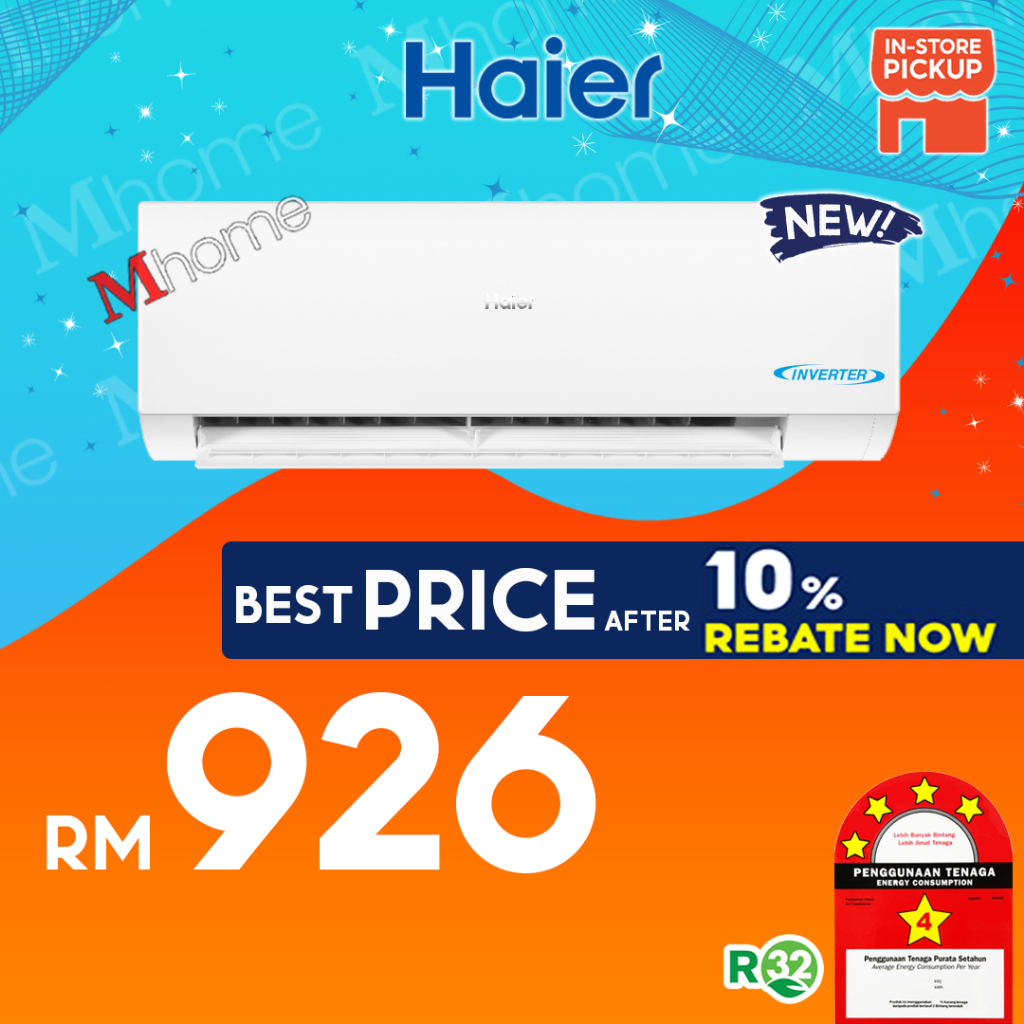 Haier inverter ( 5 star )VXA/VQA/VQC UV COOL(2023)1.0HP / 1.5HP / 2.0HP ...