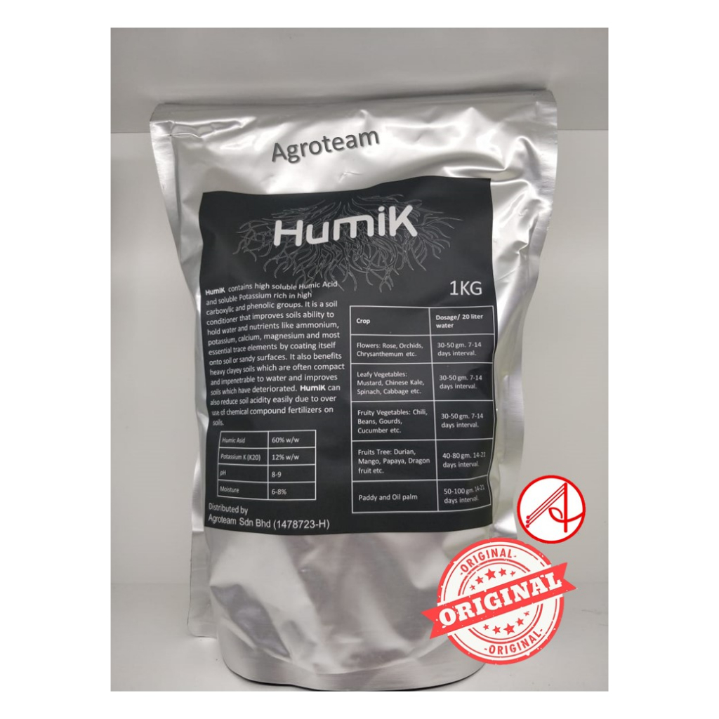 AGROTEAM HUMIK(ASID HUMIC+KALIUM PENYESUAI TANAH) -1KG | Shopee Malaysia