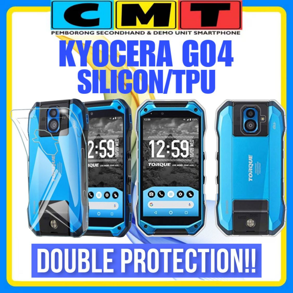 Silicone Case For Kyocera Torque G04 (Crystal Clear) Double Protection ...
