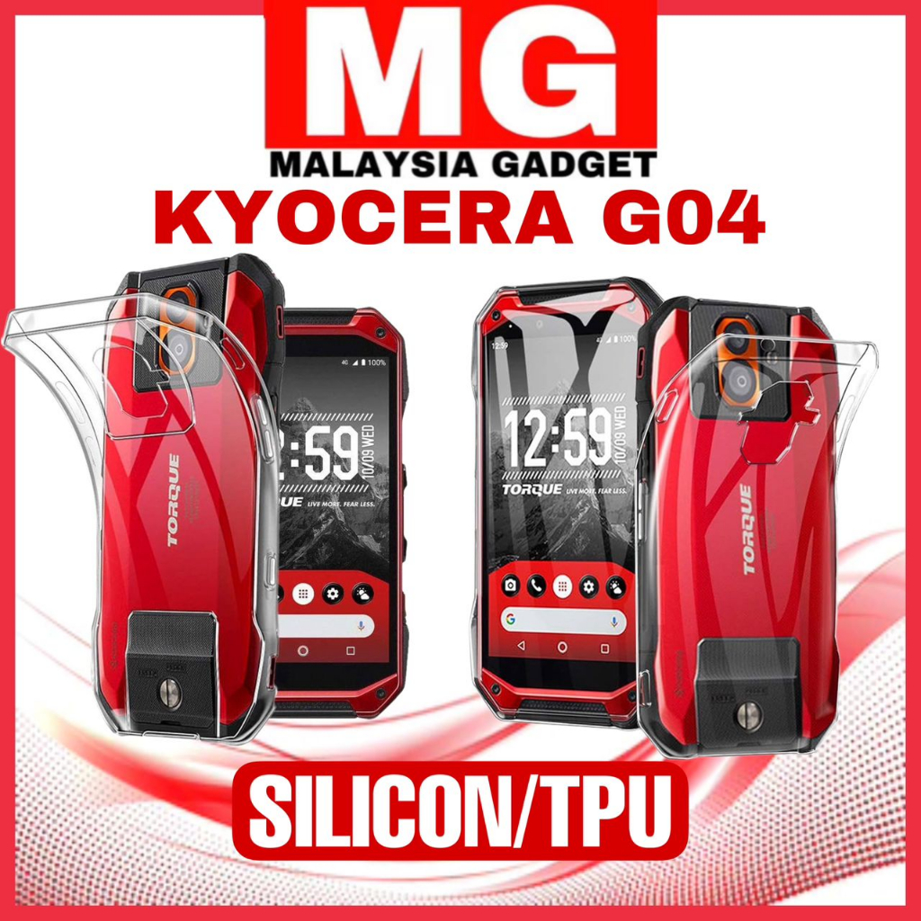 Silicone Case For Kyocera Torque G04 (Crystal Clear) Double Protection ...