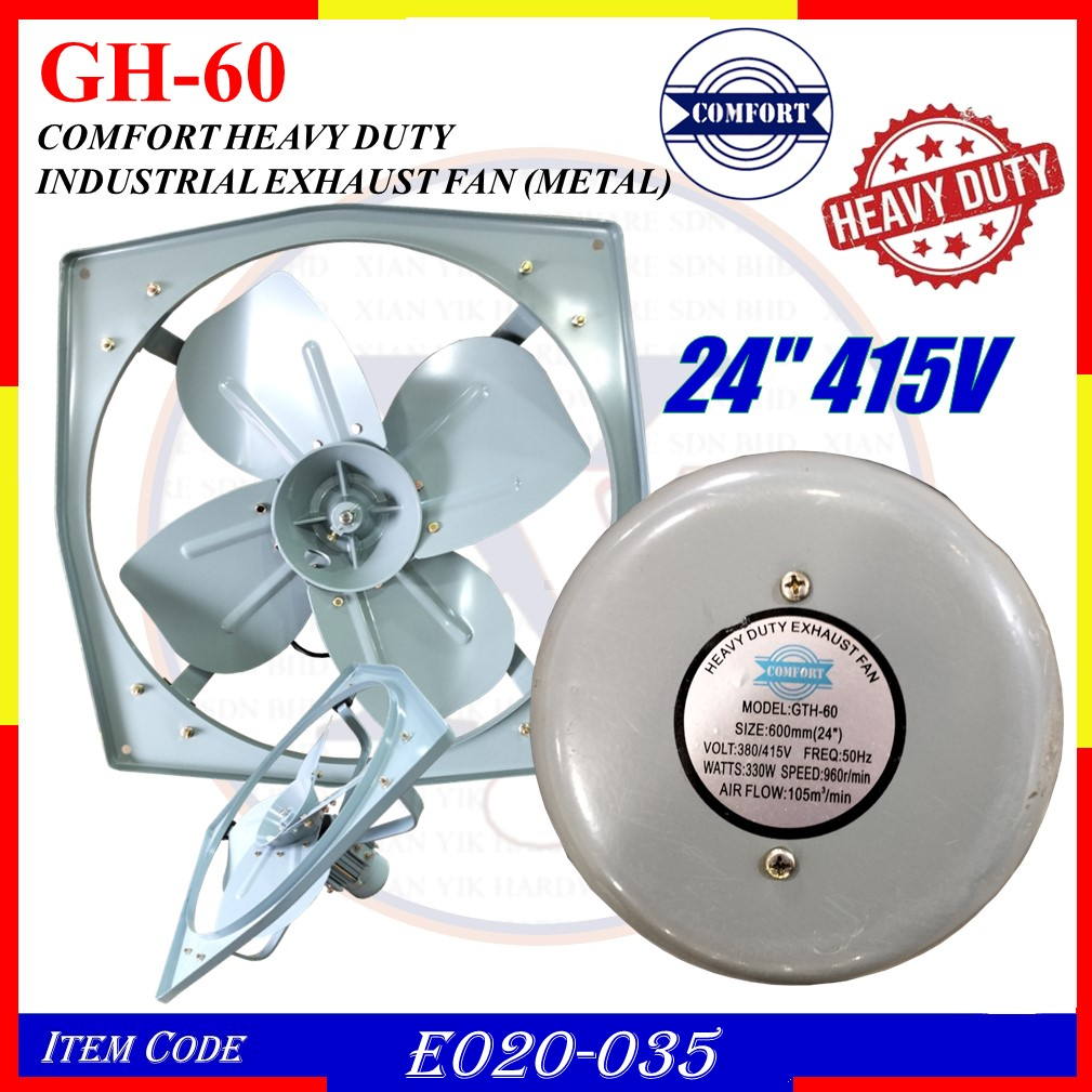 (230V / 415V) COMFORT HEAVY DUTY INDUSTRIAL WALL EXHAUST FAN (METAL) / COMFORT INDUSTRIAL ...