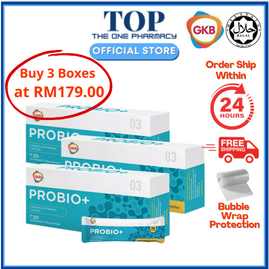 GKB Probio+ (Probiotics & Prebiotics Formula) 3g x 30 Sachets | Shopee ...
