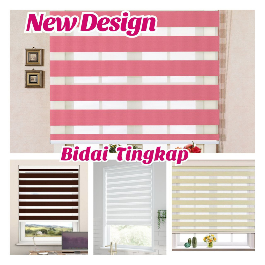 bidai tingkap modern | blind curtain window | zebra blinds | roller ...