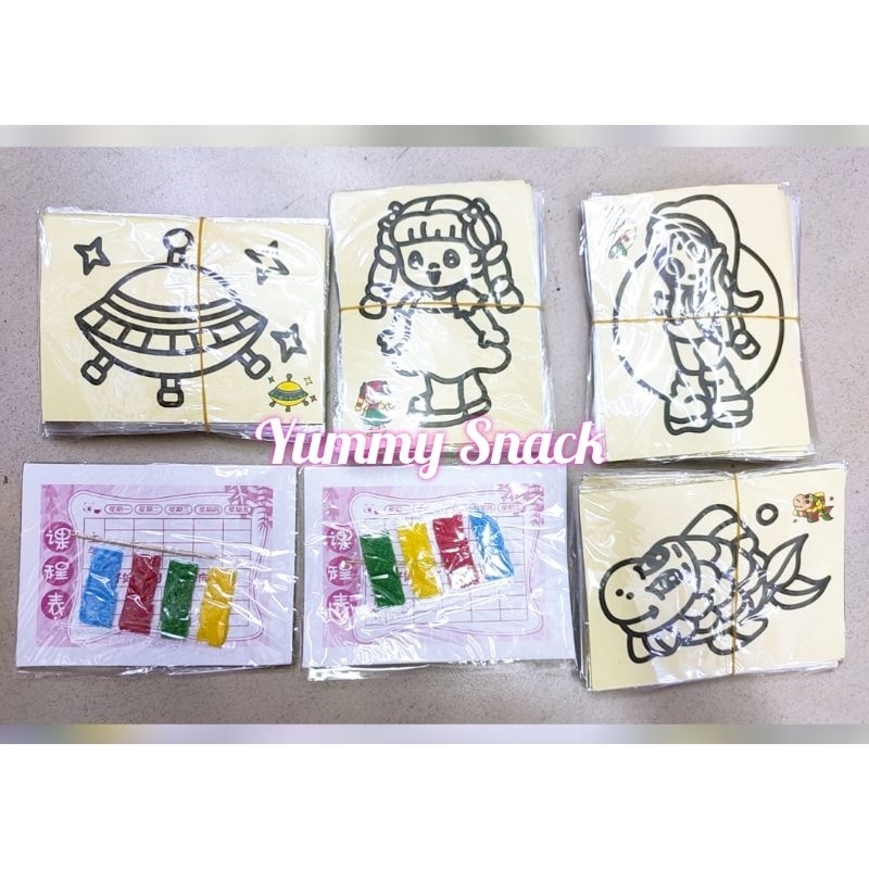 (60pieces) Kids DIY Sand Art Painting Early Learning Game for Children ...