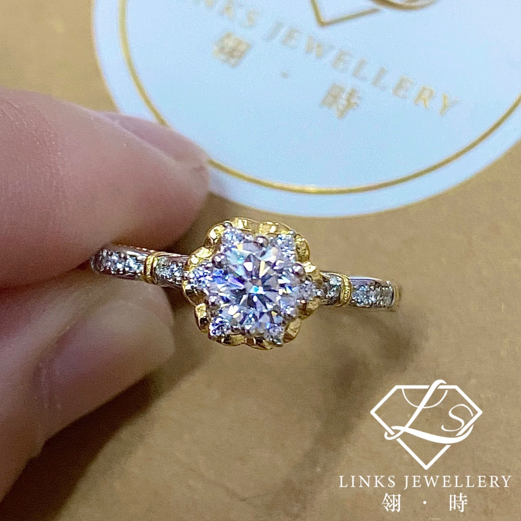 [Real Moissanite]Can Pass Diamond Test 18K Gold Rose Gold Yellow Gold ...
