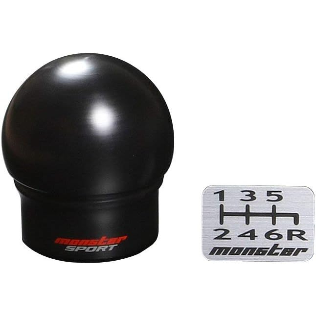 MONSTER SPORT Shift Knob, C Type, M12 x P1.25, Spherical Shape, Black ...