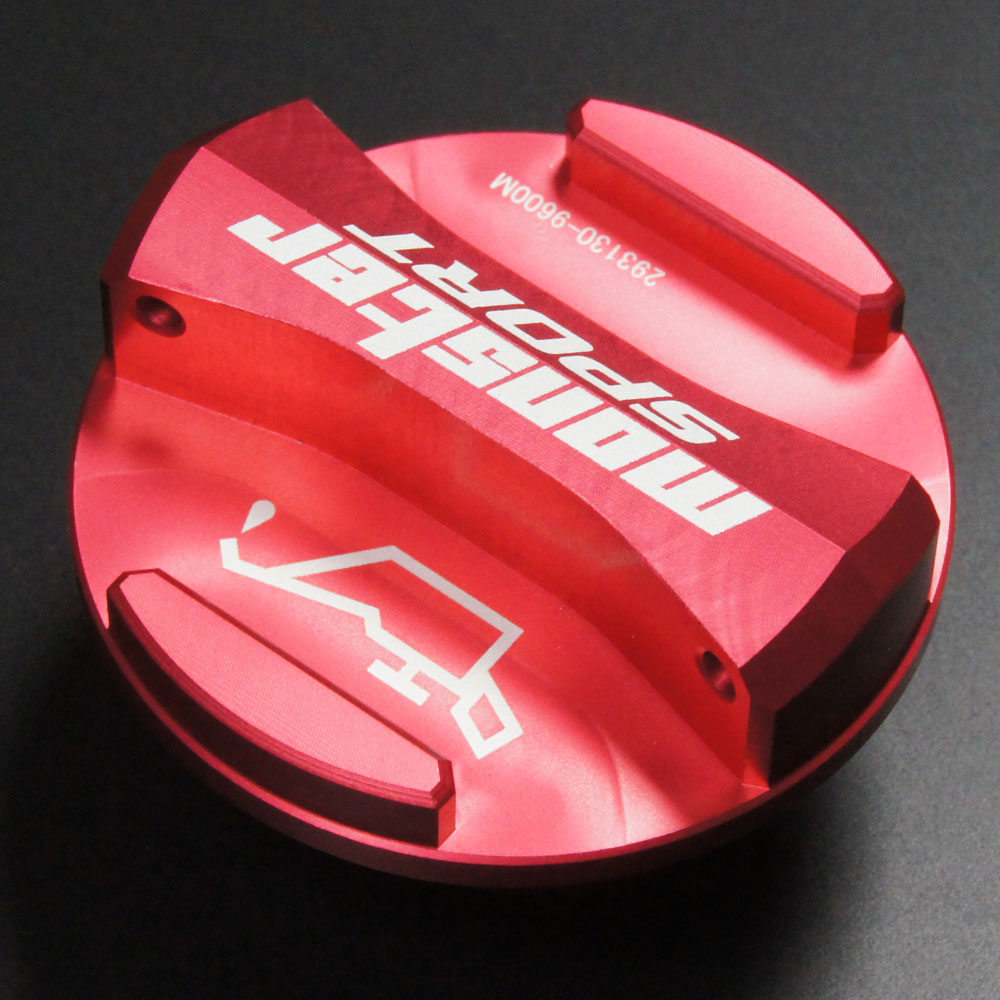 MONSTER SPORT Racing Oil Filler Cap, One-Touch Type, Red Anodized R06A ...