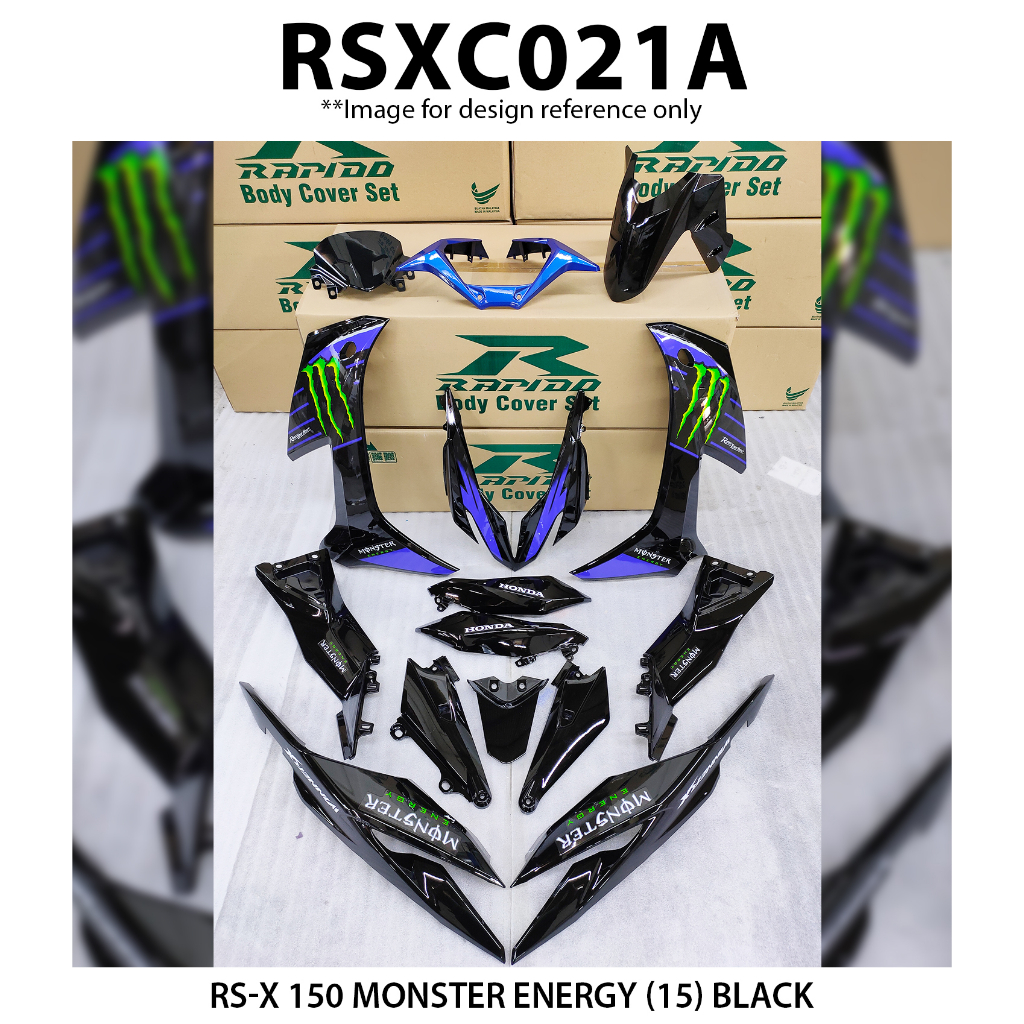(STICKER TANAM) RAPIDO COVER SET HONDA RS-X 150 RSX150 COVER SET 100 ...