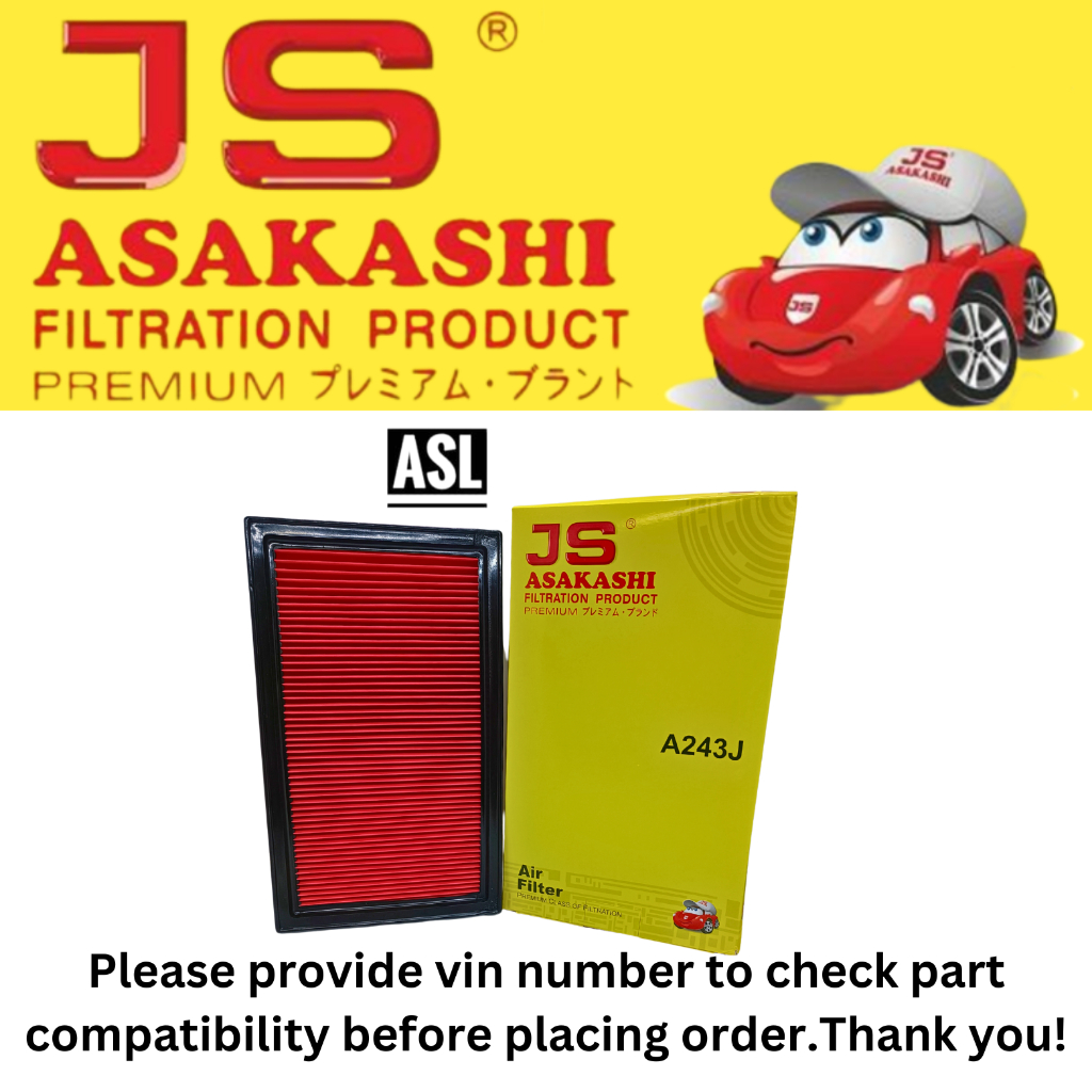 JS Asakashi 16546AA020 Subaru Air Filter Impreza WRX STI Forester ...