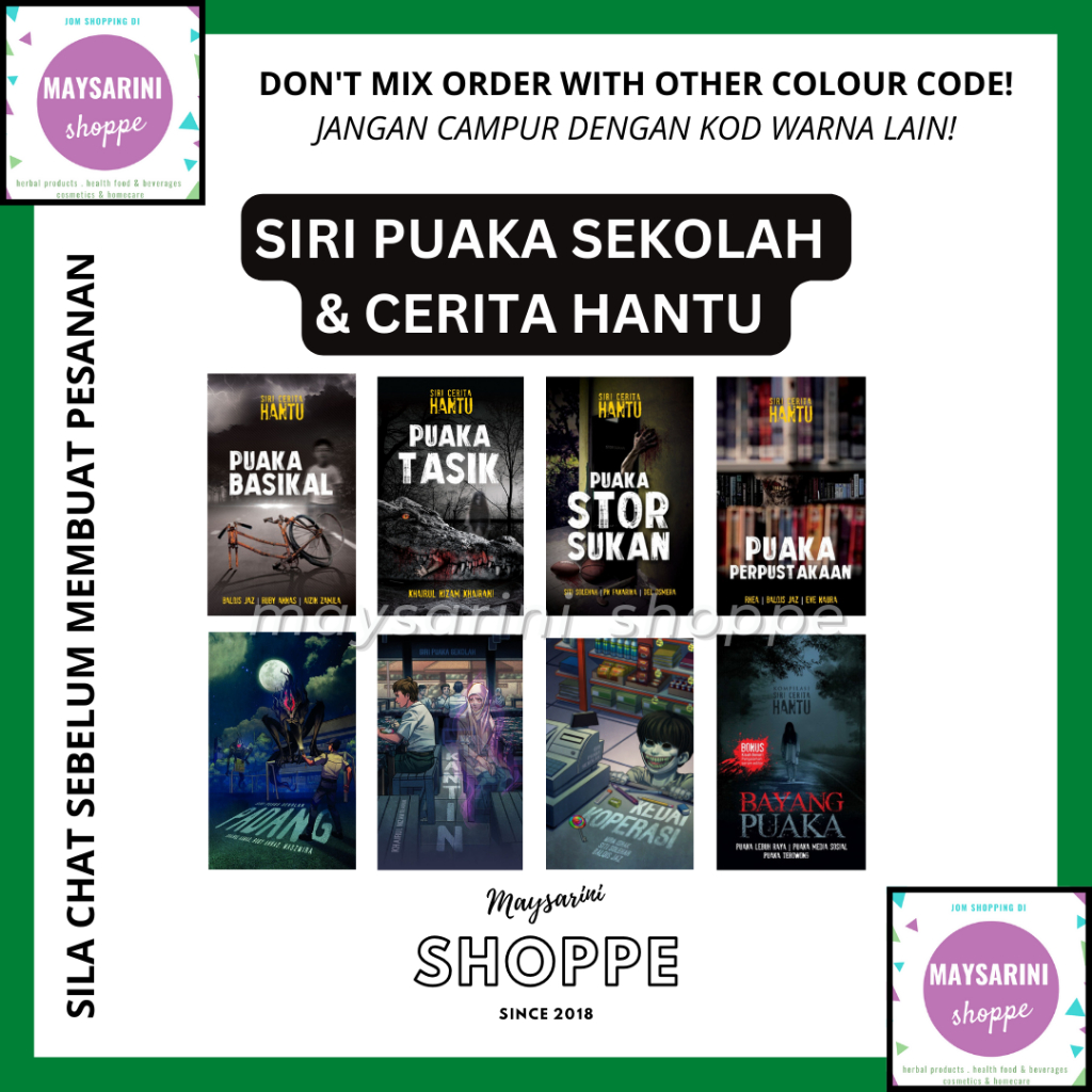 Siri Puaka Sekolah & Cerita Hantu Penerbit X | Shopee Malaysia