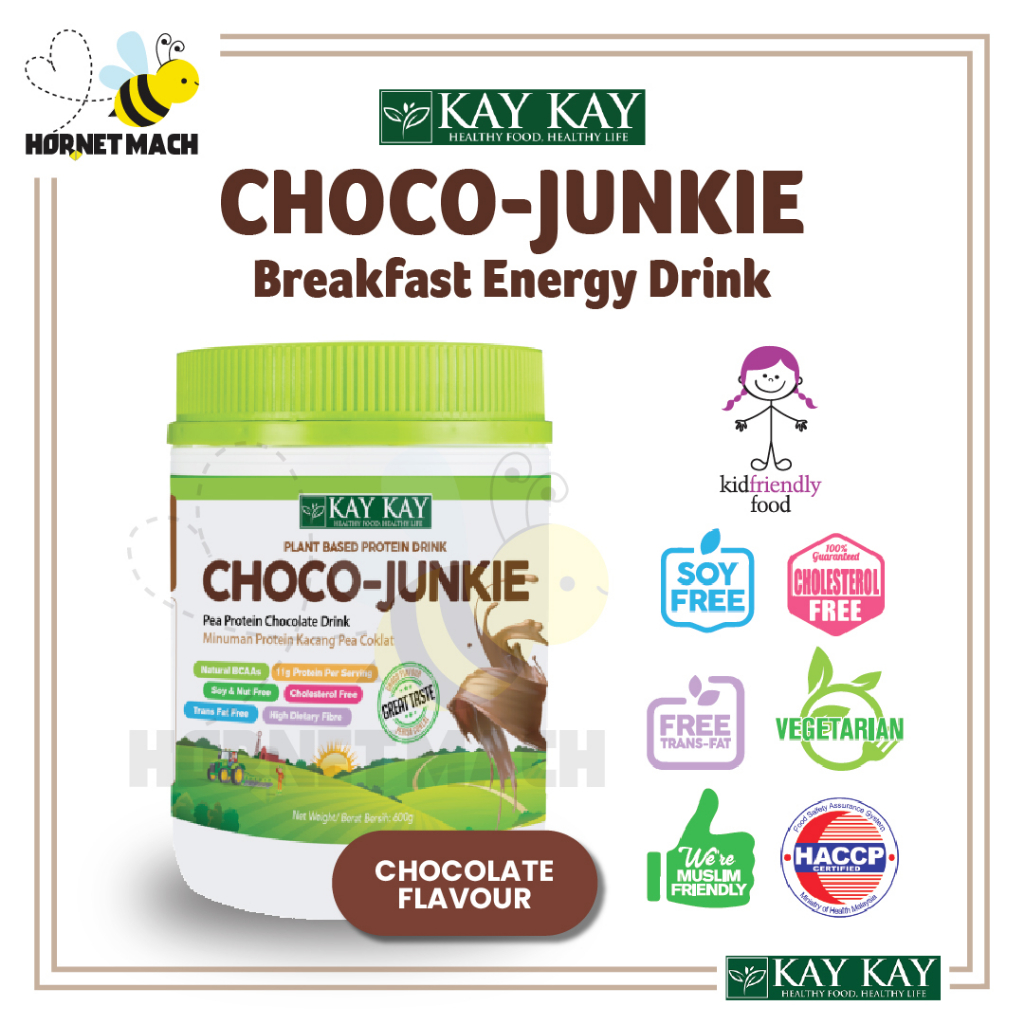 KAY KAY™ Breakfast Energy Drink CHOCO JUNKIE (Plant Protein Chocolate ...