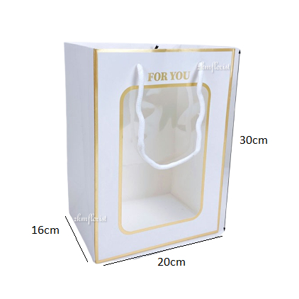 TRANSPARENT PAPER BAG BEG Tote Paper Plastic PVC Flower Bouquet Bunga ...